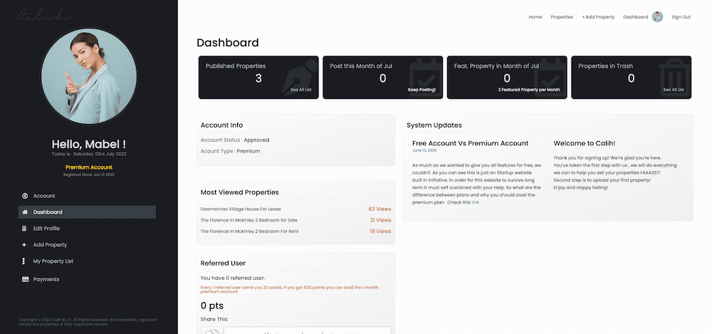 Calih Real Estate Listing Platform – Jeffrey Turingan